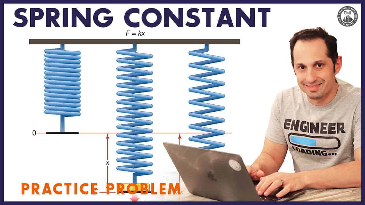FE Civil Exam Practice Problem (Spring Constant) - PE Exam Passpoint by EMI