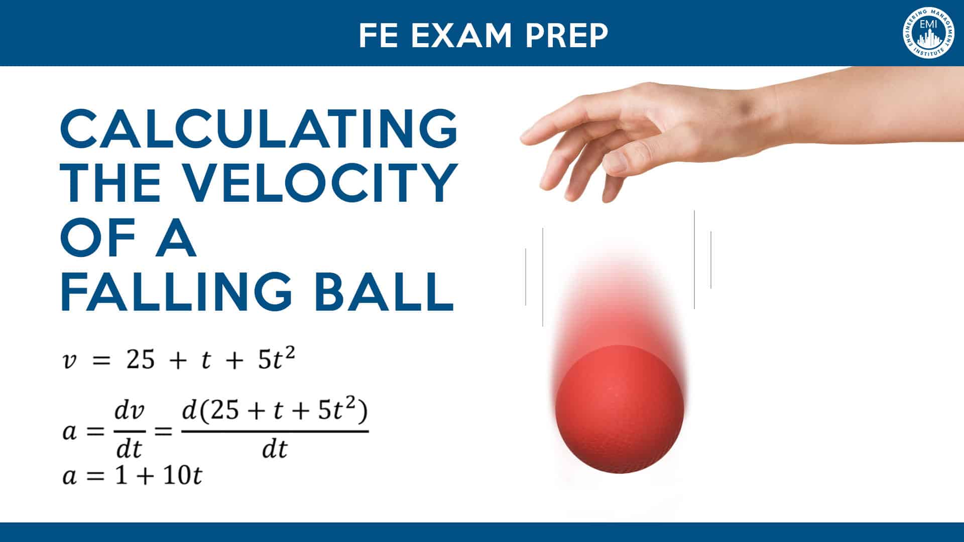 Calculating the Velocity of a Falling Ball | FE Exam Prep - PE Exam ...