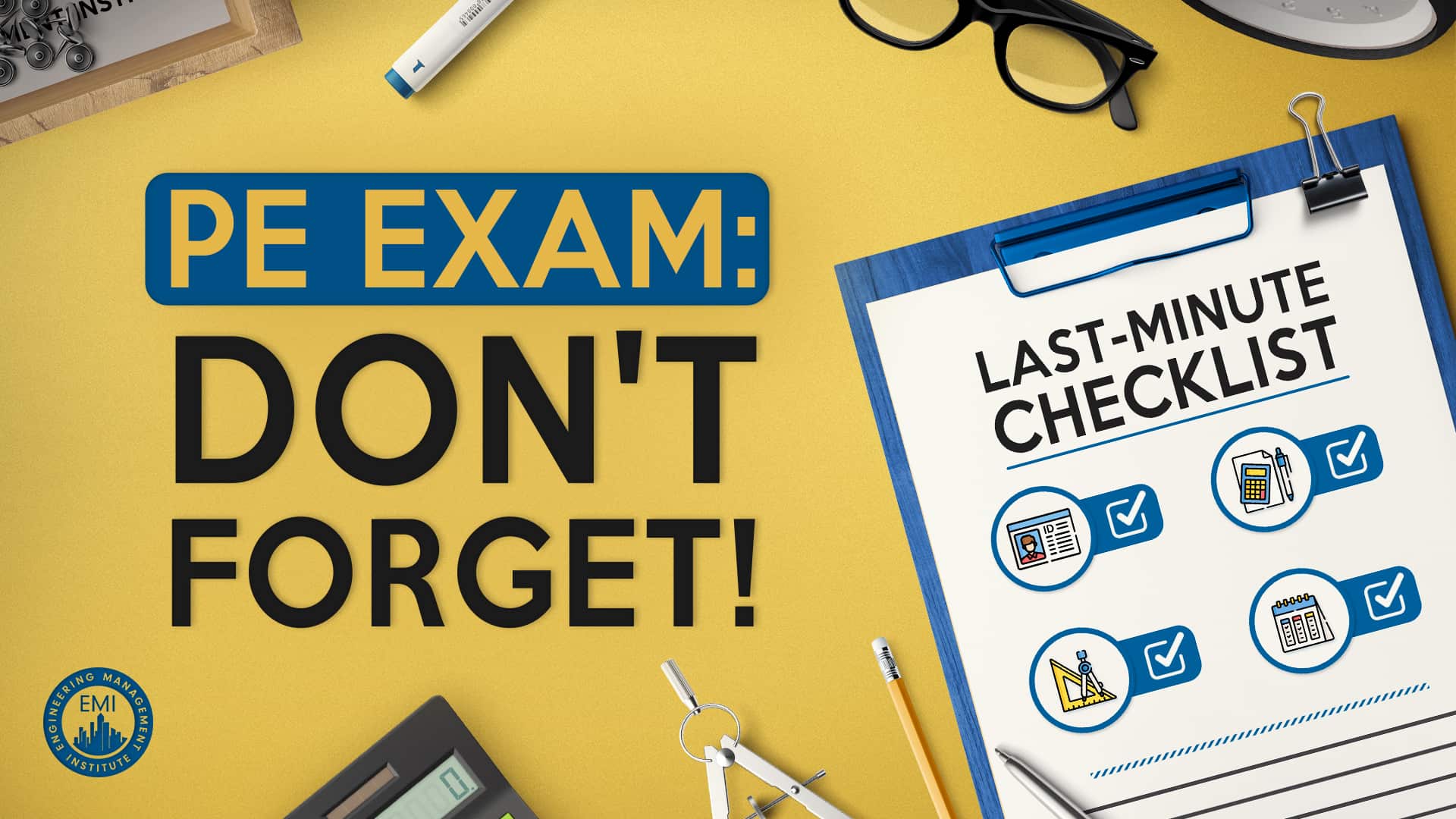 Last-Minute Checklist for the PE Exam - PE Exam Passpoint by EMI