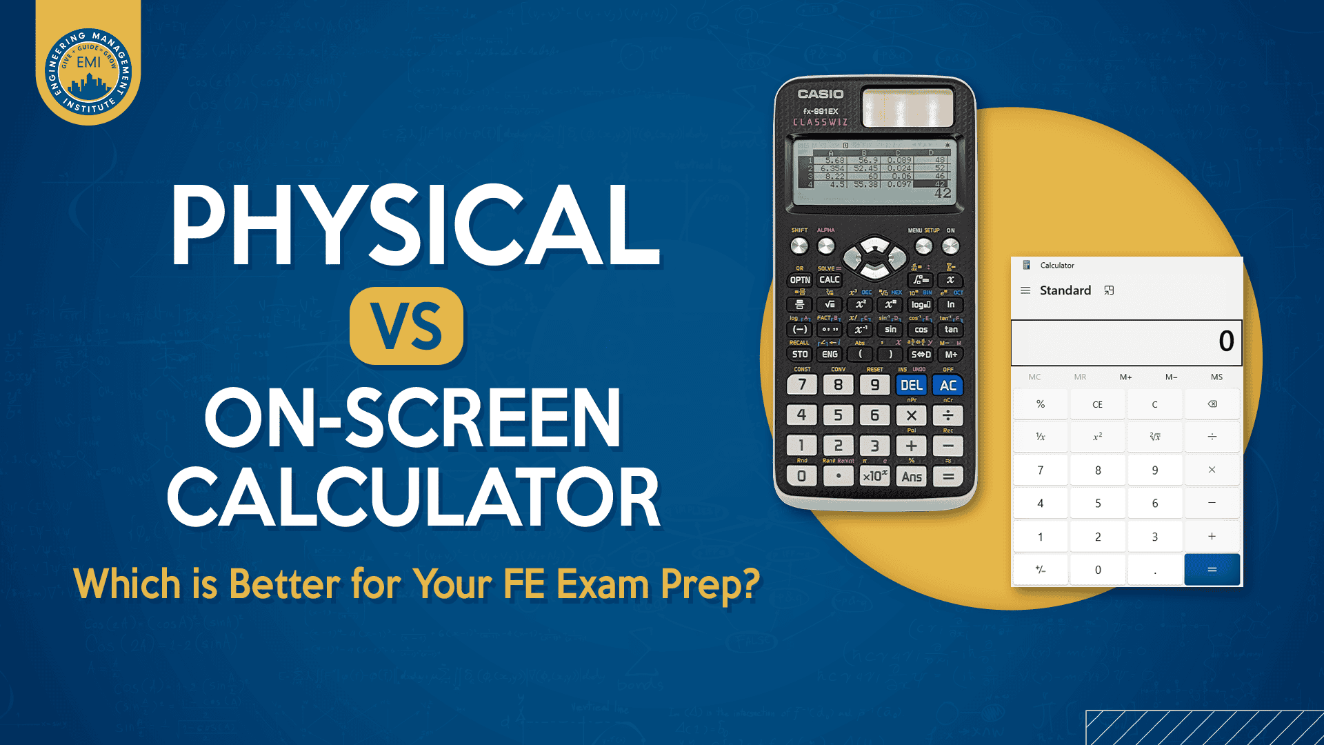 Physical vs On-Screen Calculators: Which is Better for Your FE Exam ...